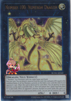 Number 100: Numeron Dragon [RC04-AE040-UTR] – Cardingedge