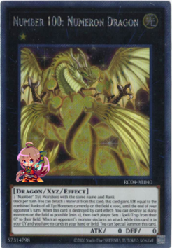 Number 100: Numeron Dragon [RC04-AE040-EXSCR] – Cardingedge