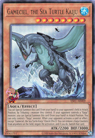 Gameciel, the Sea Turtle Kaiju [ES01-AE009-UTR] – Cardingedge