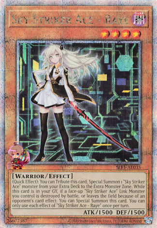 Sky Striker Ace - Raye (alternate art) [SLF1-AE035-QCSCR] – Cardingedge